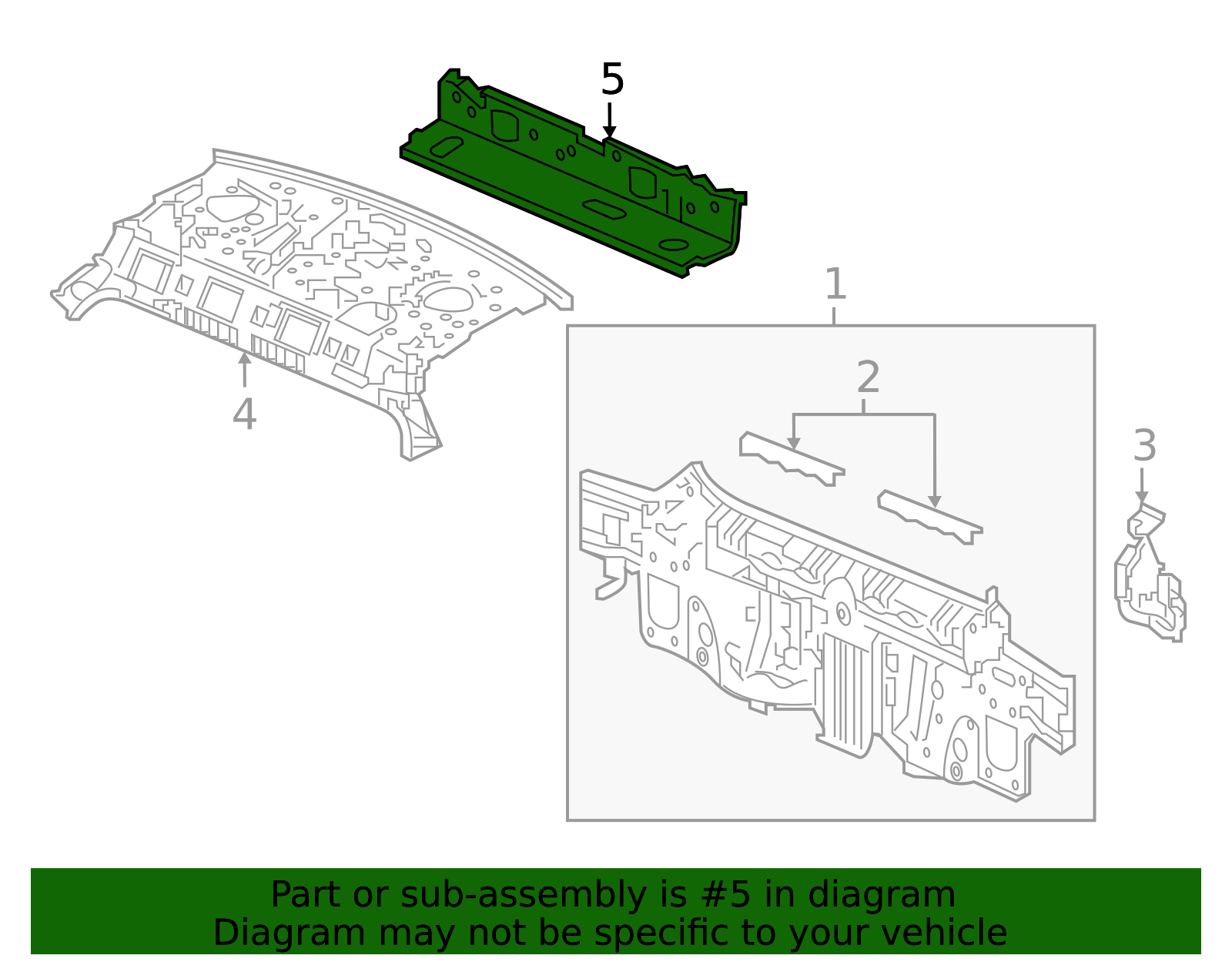 66501-TBA-A50ZZ - 2016-2021 Honda Civic - Stiffener Rear Shelf (Front ...
