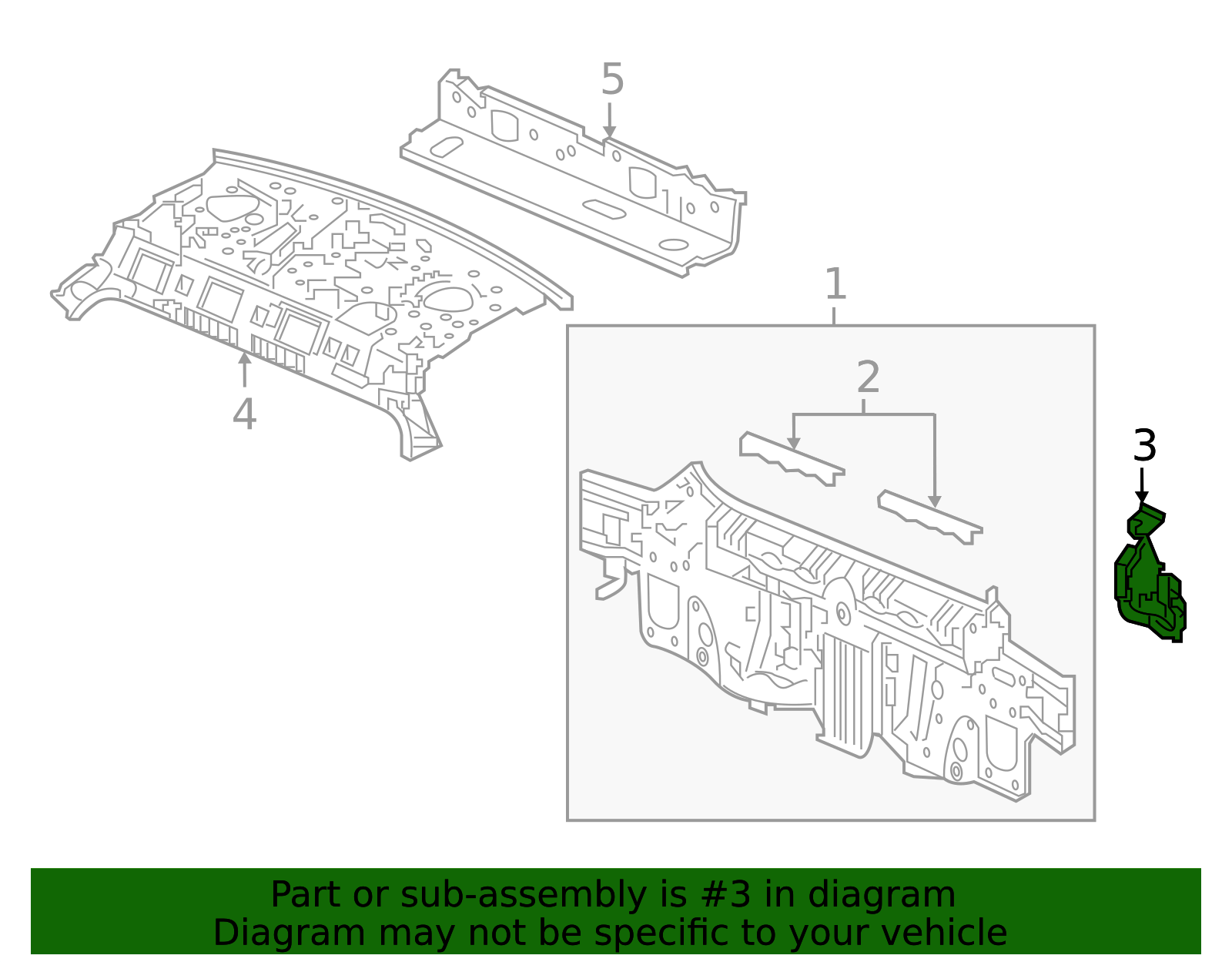 66114-TBG-A00ZZ - Rear Body Panel Bracket 2016-2020 Honda Civic ...