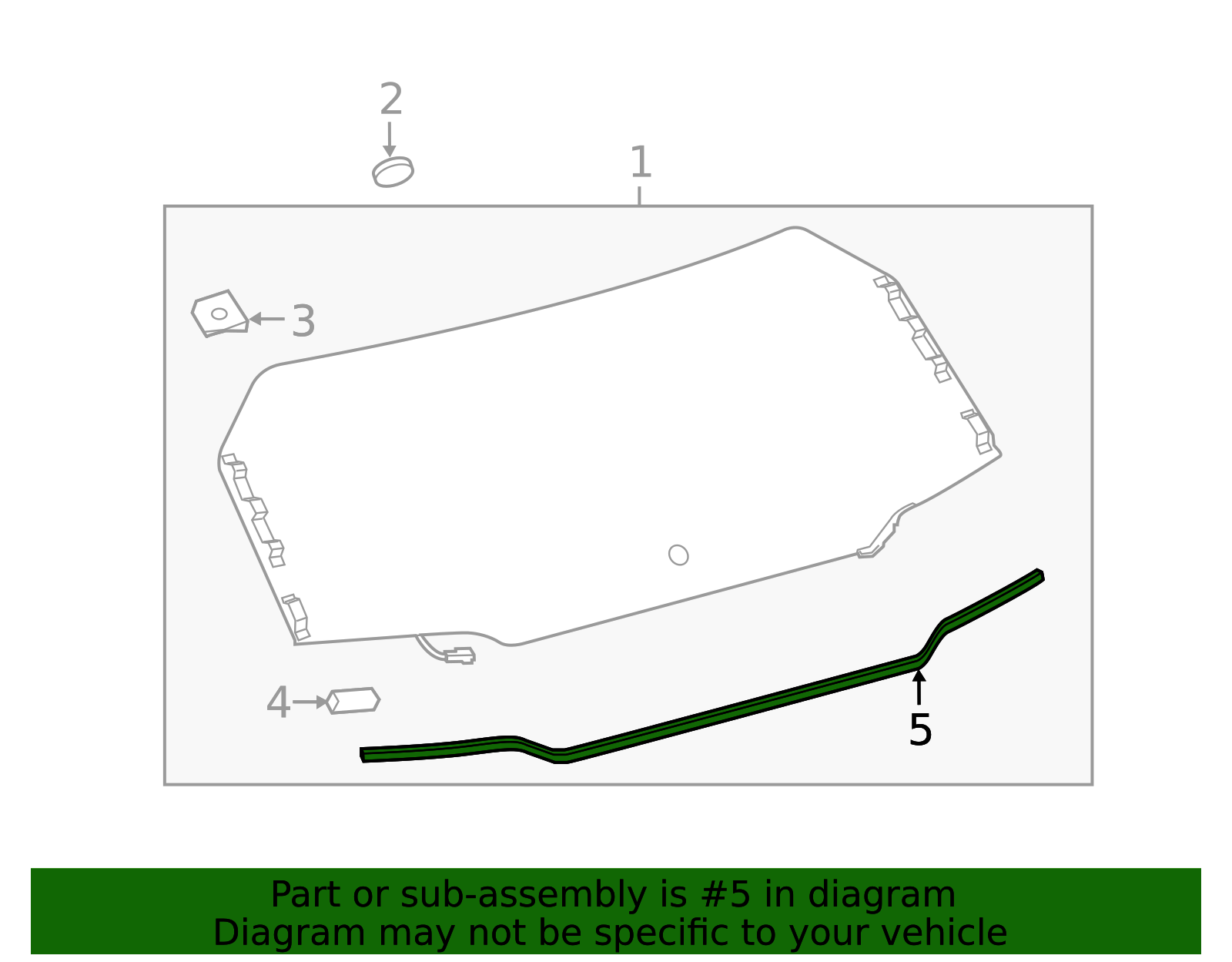 2019-2024 Toyota Reveal Molding 75575-0R060 | Toyota Parts Center