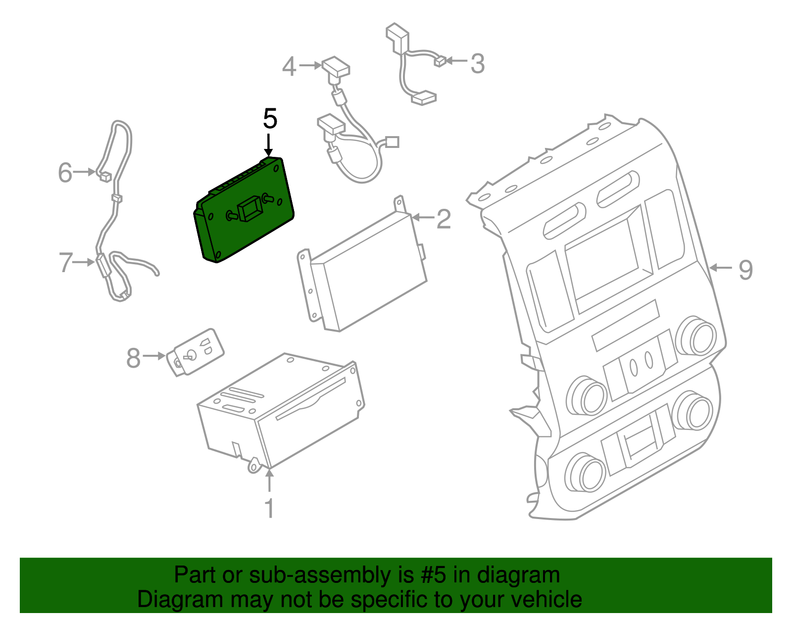 JR3Z-14G371-T - GPS Navigation Control Module 2017-2022 Ford ...