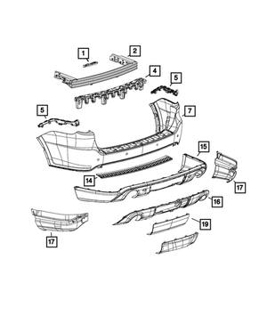 2016-2021 Dodge Durango Rear Upper Fascia 68304552AB | Mopar eStore