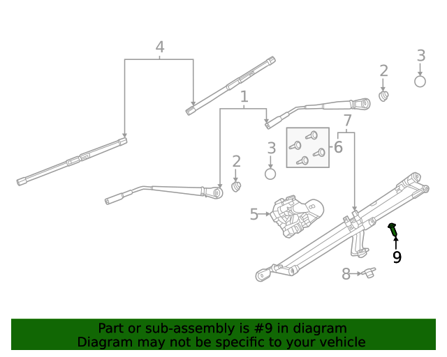 2019-2021 Ford Wiper Linkage Bolt -W711158-S442 | TascaParts.com