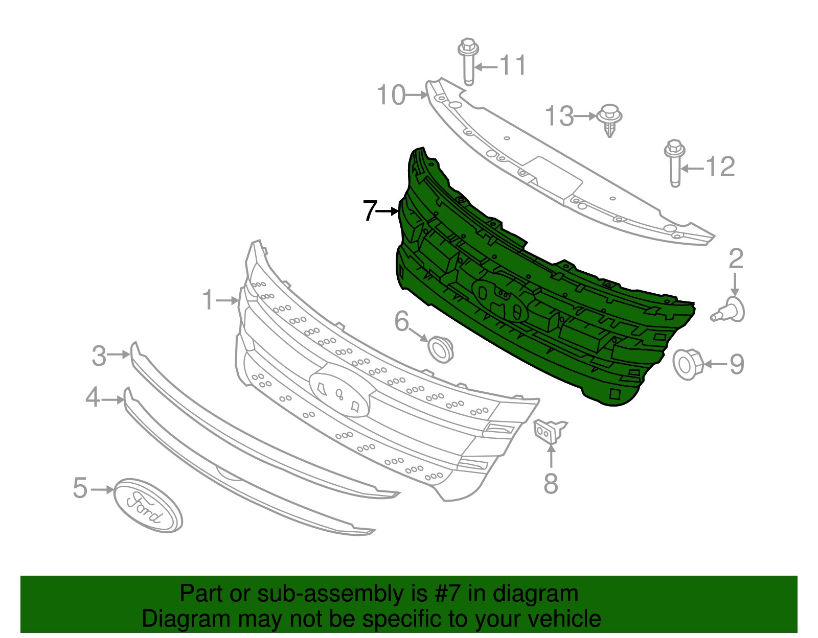 BB5Z-8A284-AA - High-Quality Mount Panel for 2011-2015 Ford ...