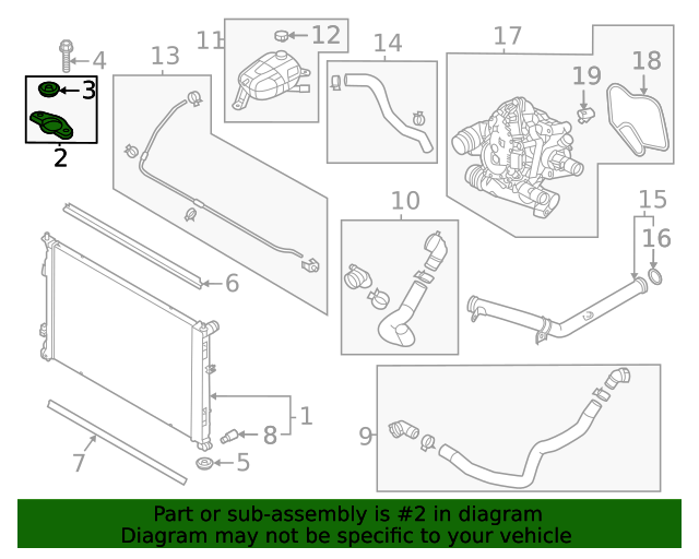25333-C1500 - Radiator Assembly Upper Bracket - 2018-2023 Hyundai ...