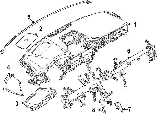 2024 Mazda CX-90 Reinforced Beam KMV7-60-420 | TascaParts.com
