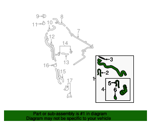 2008-2017 Volkswagen Upper Hose 3C0-122-101-GE | OEM Parts Online