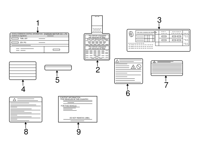 27090-C985E - AC Label 2013-2014 Nissan LEAF | Nissan Parts ...