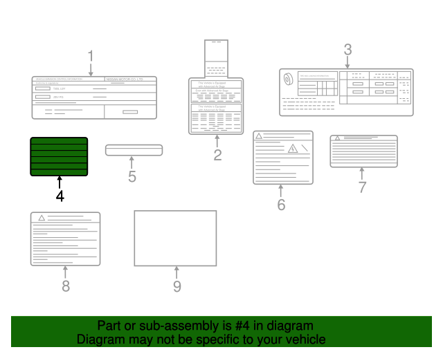27090-C985E - AC Label 2013-2014 Nissan LEAF | Nissan Parts ...