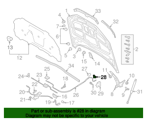 2017-2020 Audi Release Handle 8W1-823-533-C-4PK | Audi USA Parts