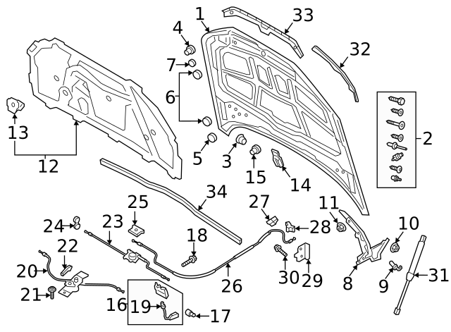 8P0-823-433-B - Hood Bumper 2017-2023 Audi | Audi OEM Parts