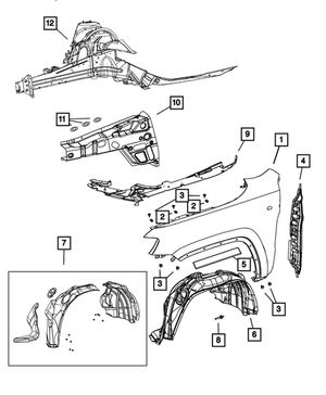 2015-2021 Mopar OEM NEW 15-19 Mopar Jeep Grand Cherokee Wheelhouse ...