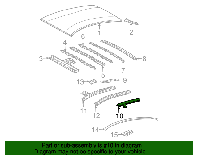 2004-2009 Toyota Prius Side Rail 61214-47021 | OEM Parts Online