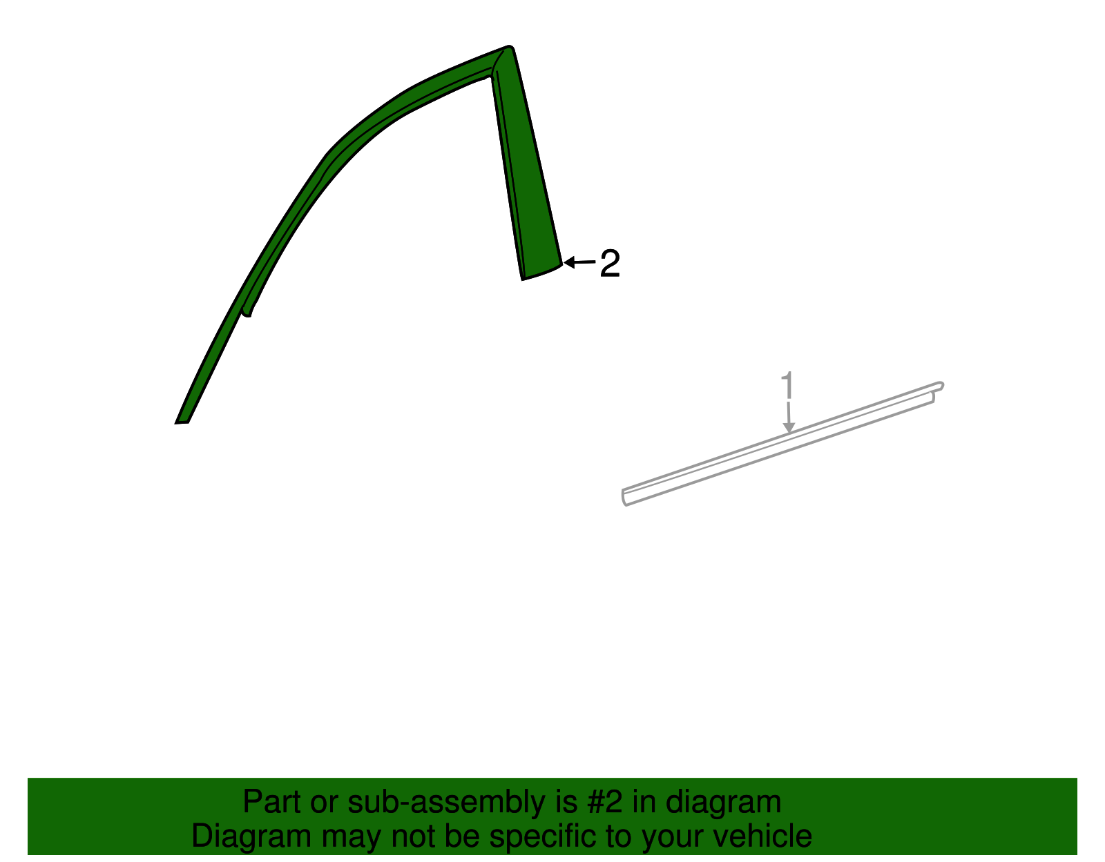 19351544 - Front Passenger Side Door Window Frame Rear Applique - 2009 ...