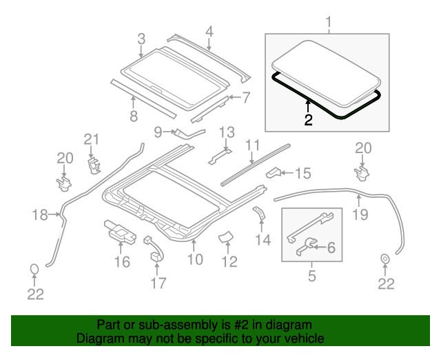 81613-3K000 - Sunroof Seal 2009-2016 Hyundai | AutoNationParts.com