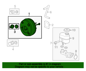 2007-2008 GM Power Brake Booster Assembly 19432808 | GM Parts Center