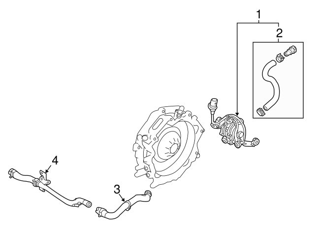 2017-2022 Hyundai Ioniq Drive Motor Inverter Radiator Hose 97311-G2000 ...