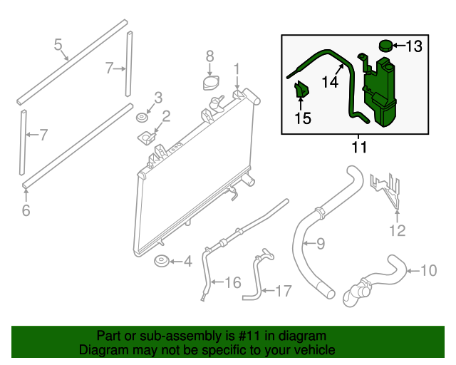 21710-5BC0A - Engine Coolant Reservoir 2015-2024 Nissan Murano | Nissan ...