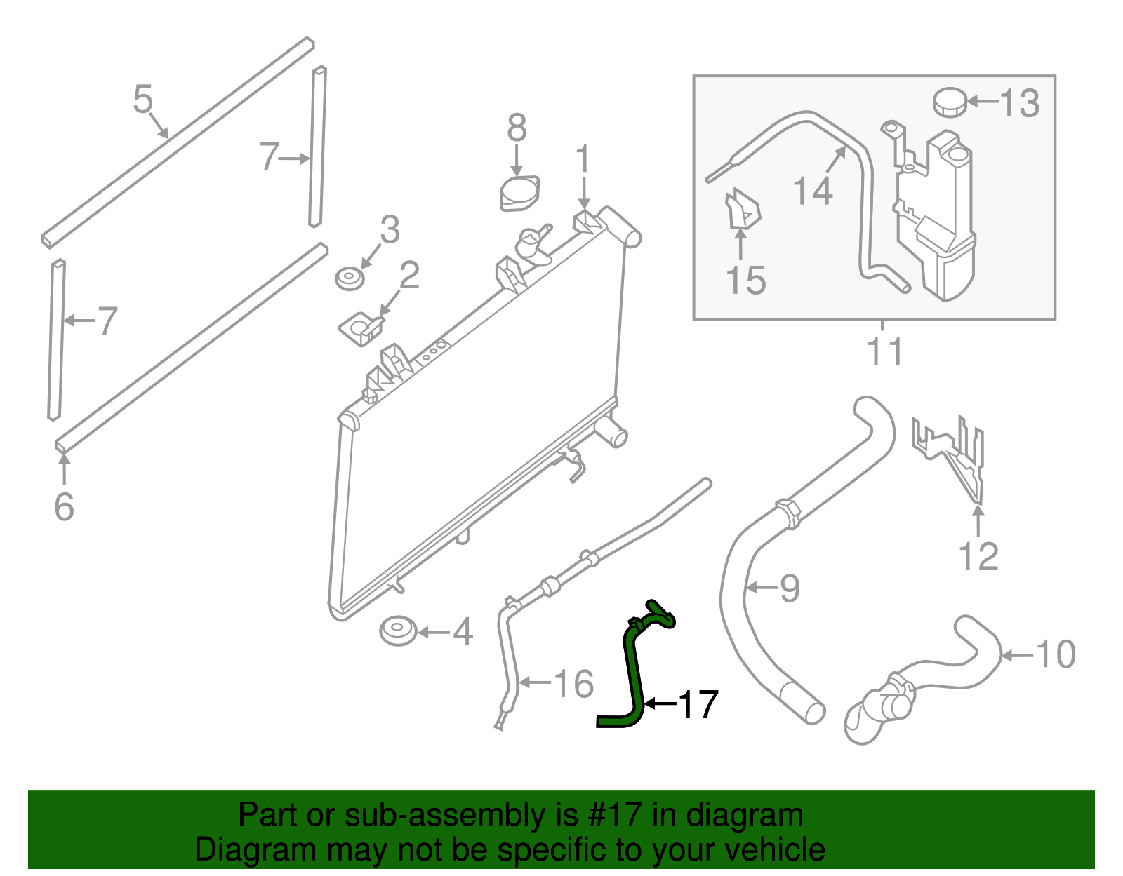 2015-2024 Nissan Murano Oil Cooler Line 21636-5AA1A | Nissan Parts ...