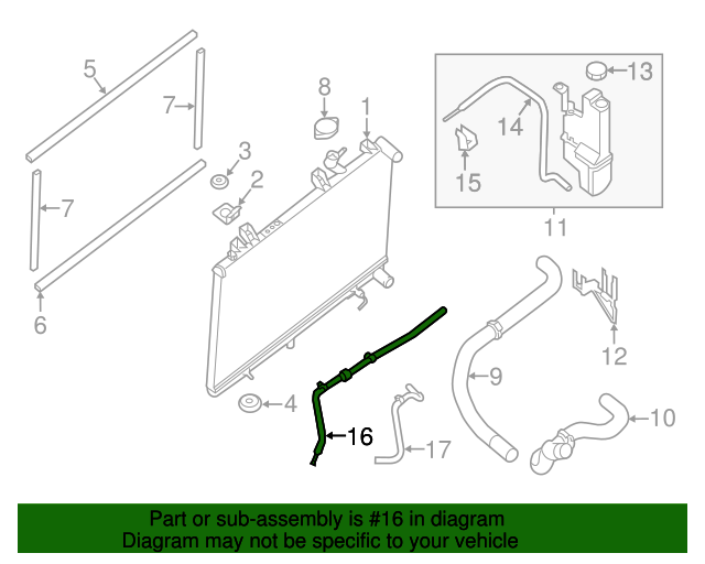 2015-2024 Nissan Murano Oil Cooler Line 21631-5AA0A | OEM Parts Online