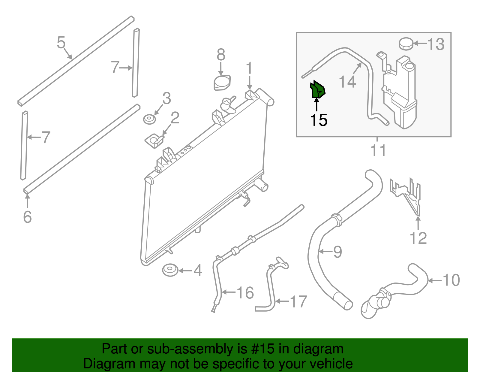2021-2024 Nissan Murano Overflow Hose Clamp 21750-1HS2A | Sullivan ...