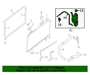 21710-5BC0A - Engine Coolant Reservoir 2015-2024 Nissan Murano | Nissan ...