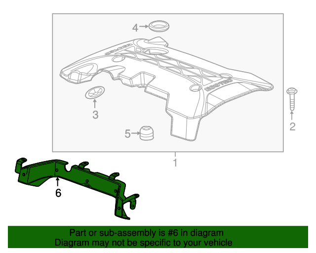 2013-2022 GM Camshaft Cover Heat Shield 12639416 GM | GMPartsDirect.com