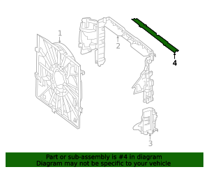 222-885-27-02 - Radiator Support Air Duct 2018-2020 Mercedes-Benz S 63 ...