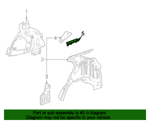 Driver Side Body Lock Pillar Upper Baffle 84383324 | GMPartsDirect.com