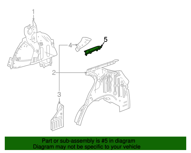 Driver Side Body Lock Pillar Upper Baffle 84383324 | GMPartsDirect.com
