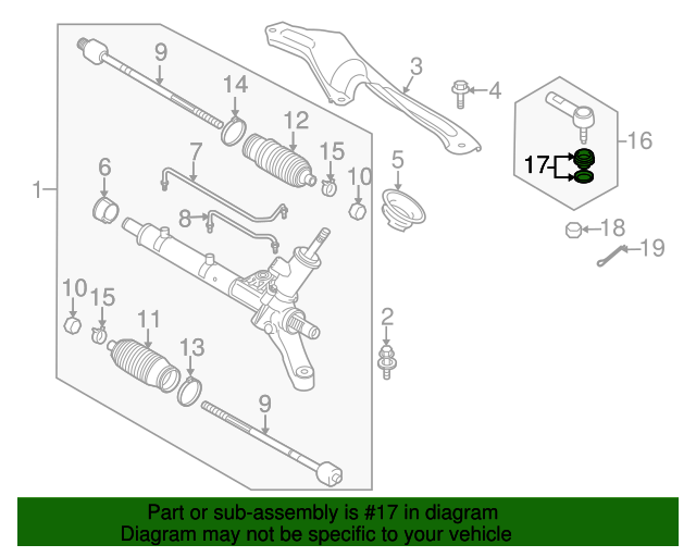 48811-79810 - Outer Tie Rod Seal - 2007-2013 Suzuki SX4 | World OEM ...