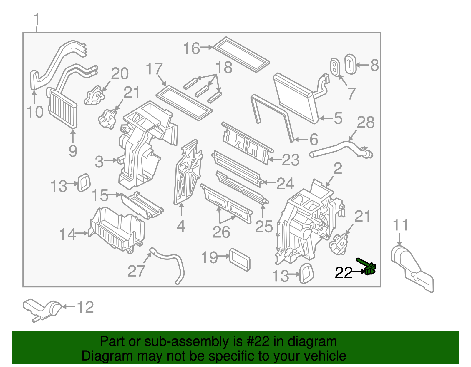 97614-3S000 - A/C Evaporator Temperature Sensor 2011-2017 Hyundai ...