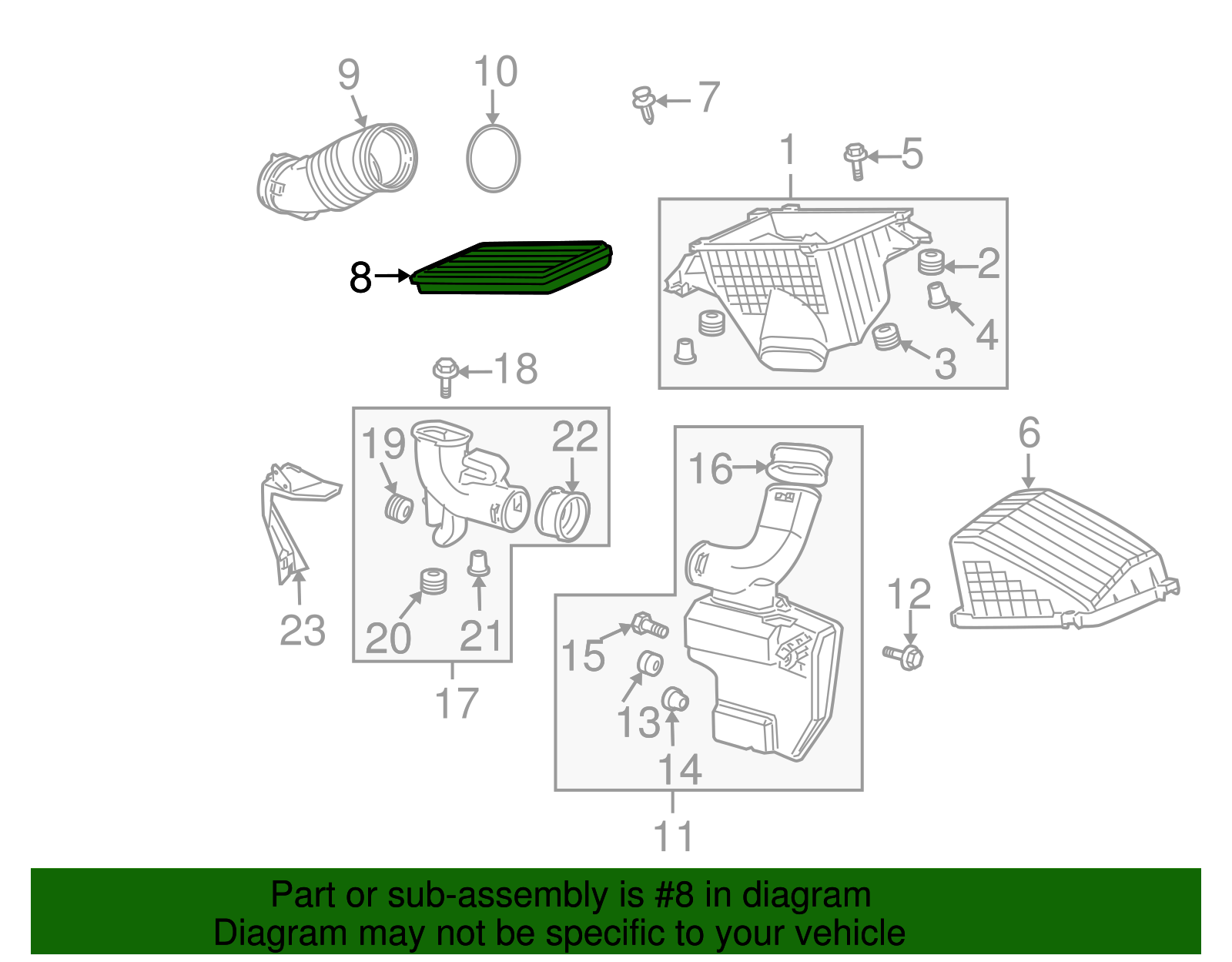 17220-RGL-A00 - Engine Air Filter 2005-2007 Honda Odyssey | Honda Parts ...