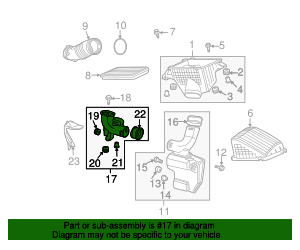 17228-RGL-A00 - Air Flow Tube 2005-2006 Honda Odyssey | Honda Parts Online