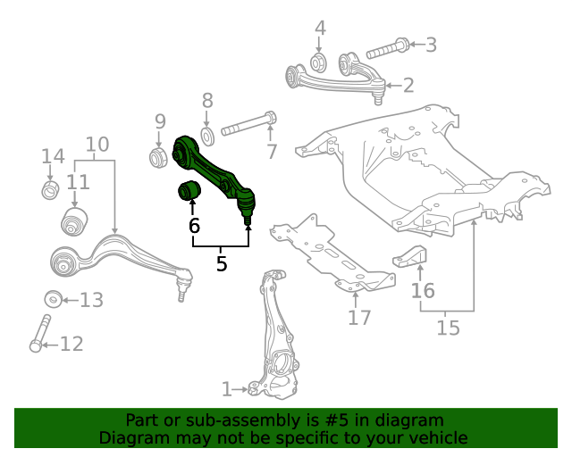 222-330-33-07-28 - Lower Control Arm 2014-2020 Mercedes-Benz | Mercedes ...