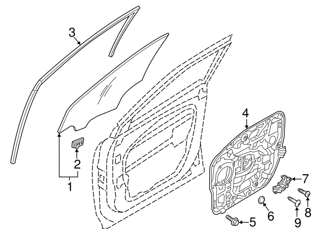 Genuine Window Motor for 2013-2019 Hyundai | Part# 82460-2W020 ...
