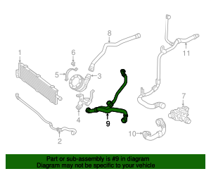 213-501-08-82 - Coolant Hose 2018-2020 Mercedes-Benz | AutoNationParts.com