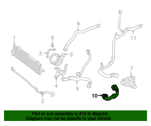 213-501-60-00 - Coolant Hose 2018-2020 Mercedes-Benz | Mercedes-Benz ...