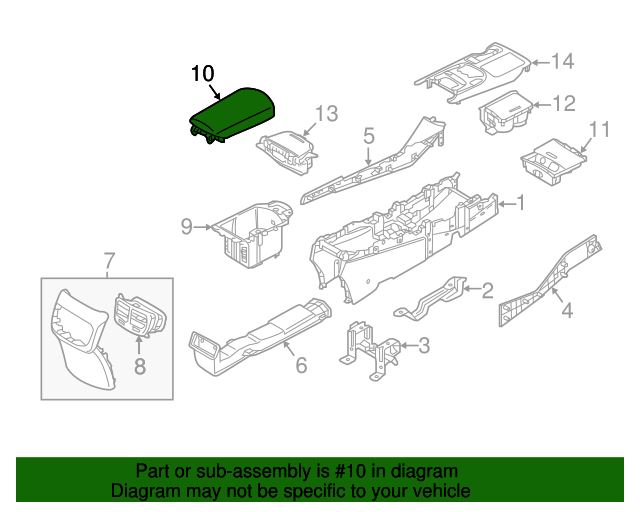 2016-2017 Kia K900 Armrest 84660 3T800KCN | QuirkParts