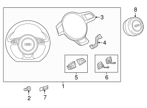 2016-2018 Audi Steering Wheel 4G0-419-091-BL-IWJ | OEM Parts Online