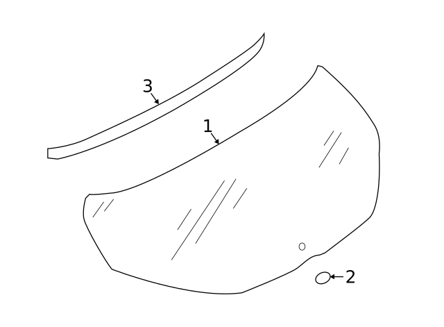 2018-2021 Nissan Kicks Lift Gate Glass 90300-5RB0A | TascaParts.com