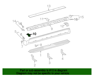 51787-60050 - Running Board Reinforcement 2003-2009 Lexus GX470 ...