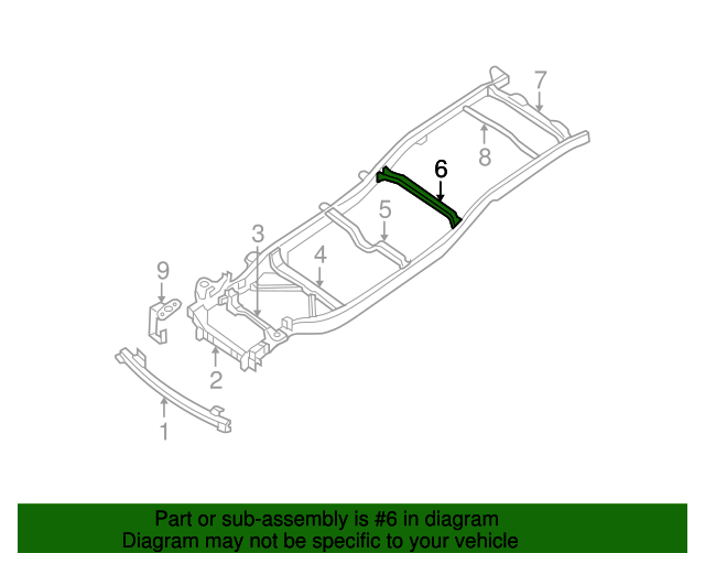 2005-2019 Nissan Cross-Member 51060-EA030 | Nissan Parts Plus