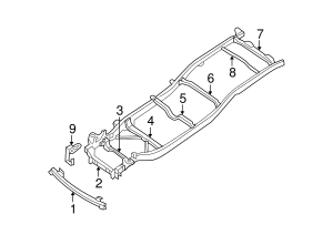 2005-2019 Nissan Frontier Rear Cross-Member 51090-EA030 | Nissan Parts Plus