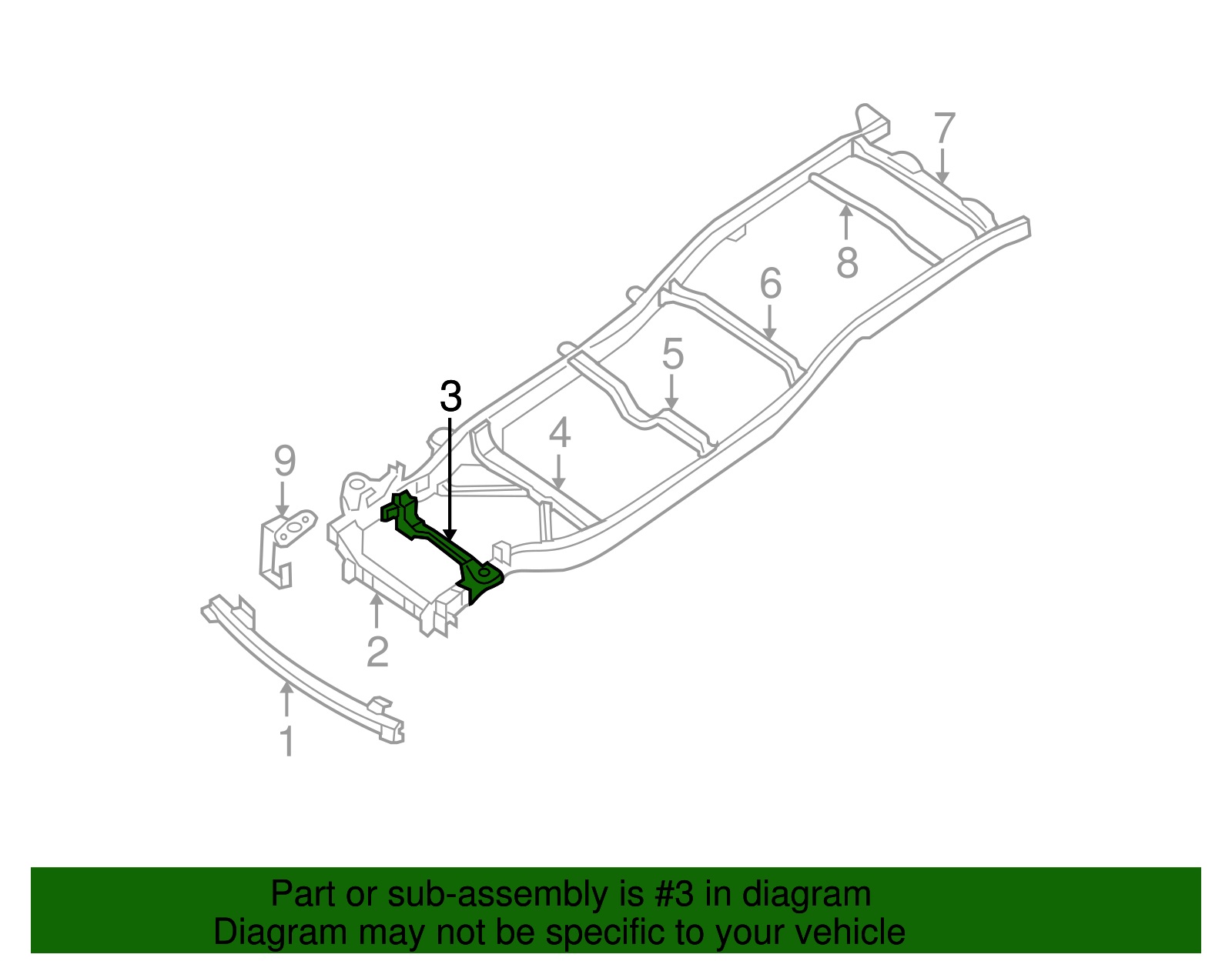 50130-7S000 - Cross-Member - 2004-2023 Nissan | Nissan OEM Parts Direct
