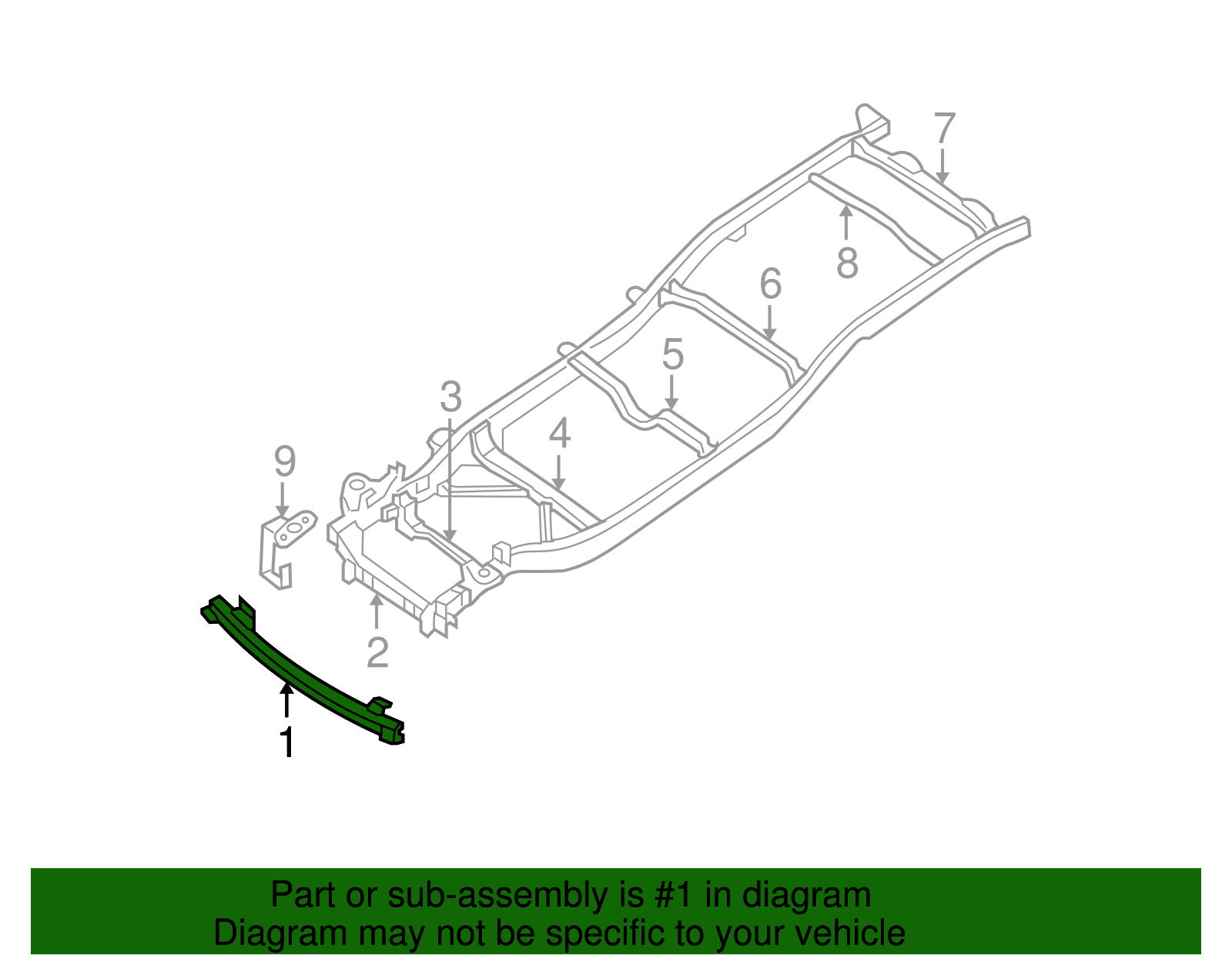 51010-EA830 - Front Cross-Member - 2005-2012 Nissan Frontier | Nissan ...