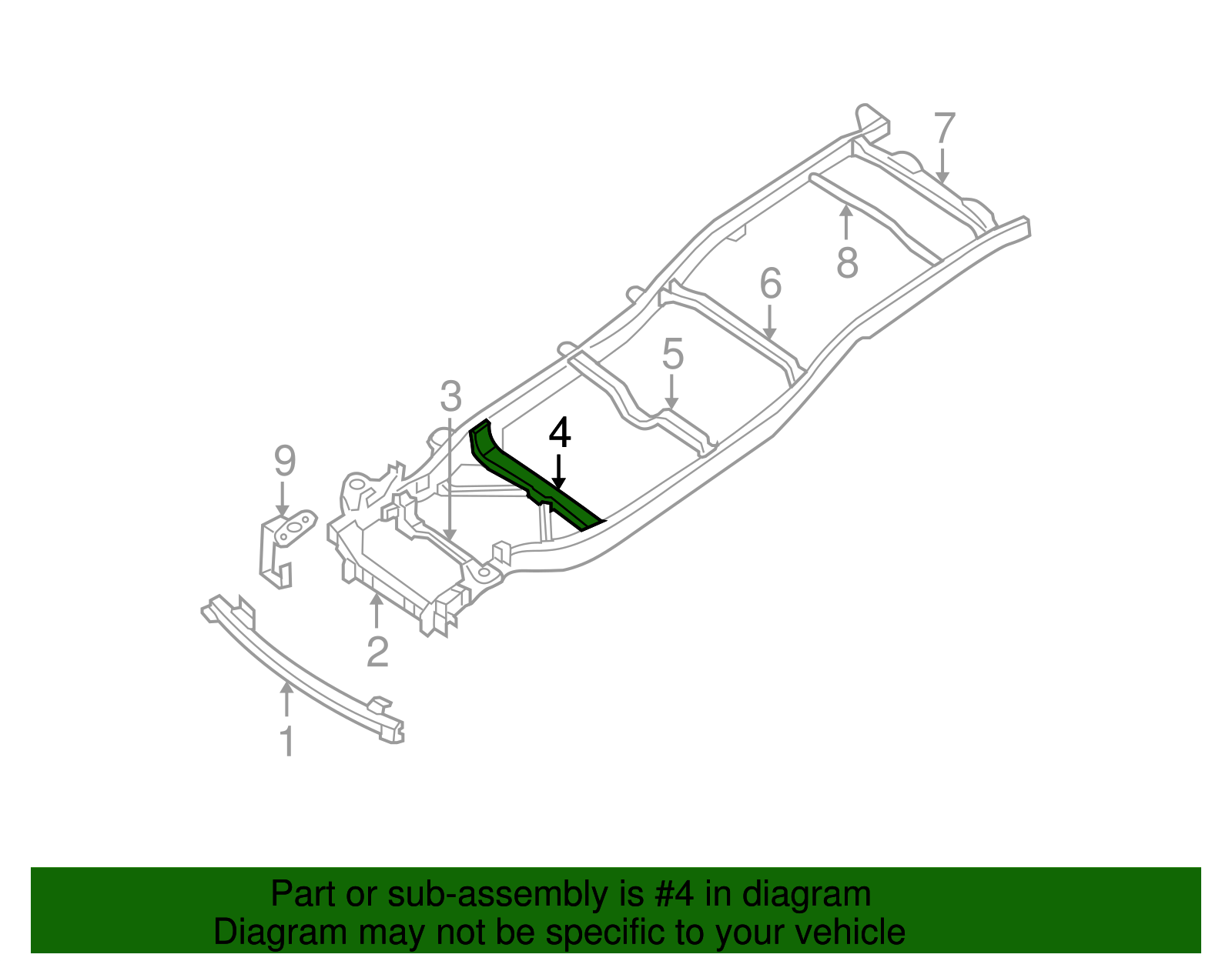 2005-2019 Nissan Cross-Member 51040-EA030 | Nissan Parts & Accessories ...