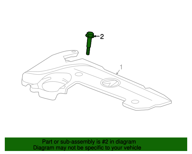 2004-2022 Acura Cover Plate Bolt 90014-R40-A00 | OEMAcuraPart