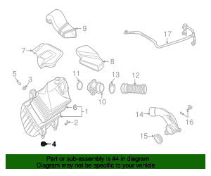 1998-2005 Volkswagen Passat Air Cleaner Assembly Grommet 8K0-129-669 ...