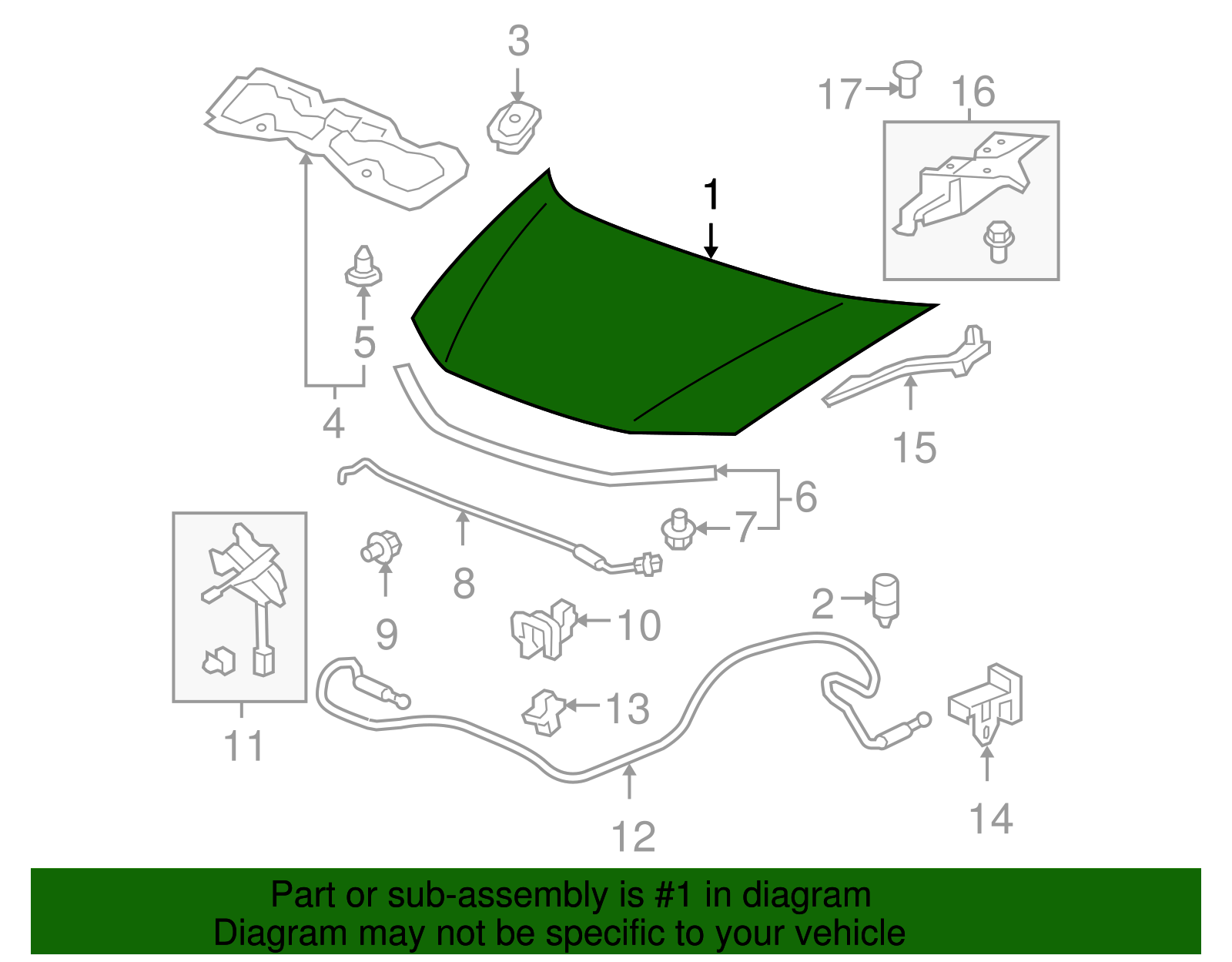 60100-TM8-A90ZZ - Hood 2010-2014 Honda Insight | Honda Parts Online