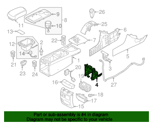 84630-3F005 - Center Console Rear Bracket 2007-2009 Kia Amanti | Kia ...